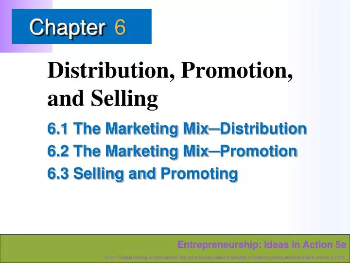 PPT - Distribution, Promotion, and Selling PowerPoint Presentation ...