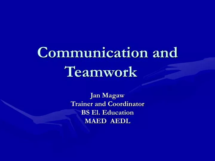 PPT - Communication and Teamwork PowerPoint Presentation, free download ...