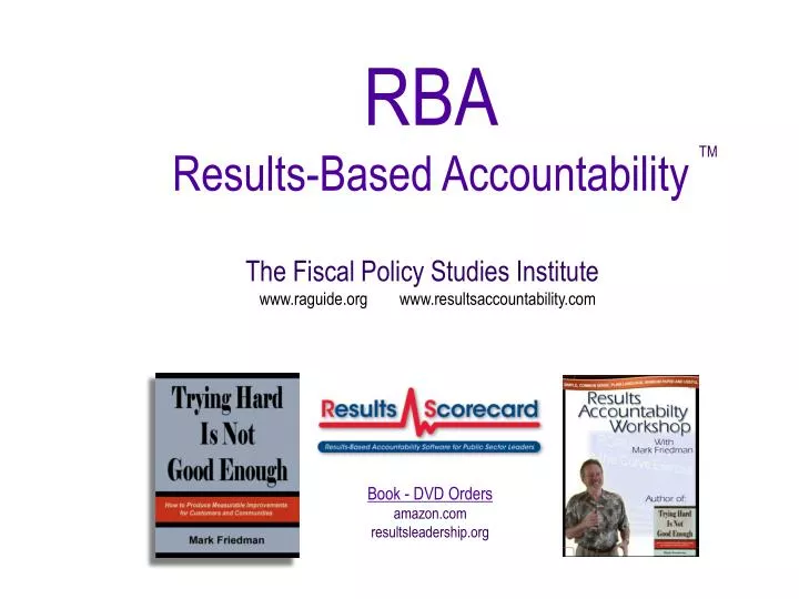 PPT - RBA Results-Based Accountability PowerPoint Presentation, free ...