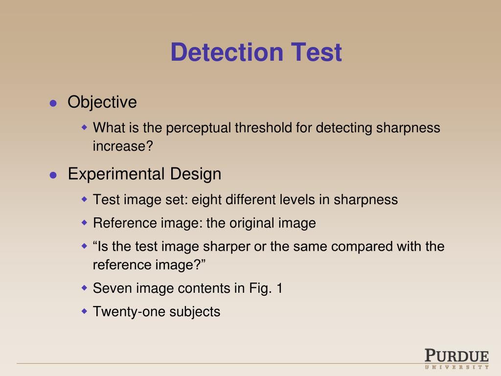 Ppt An Investigation Of Perceived Sharpness And Sharpness Metrics