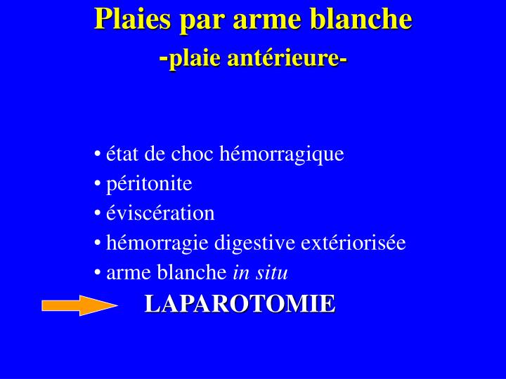 PPT - Plaies pénétrantes thoraco-abdominales de l’adulte PowerPoint ...