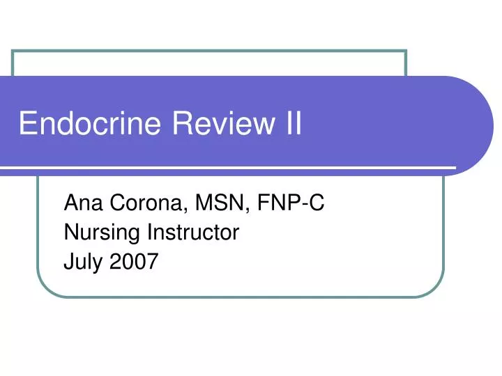 PPT - Endocrine Review II PowerPoint Presentation, free download - ID ...