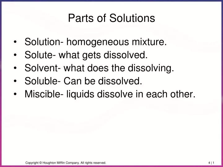 PPT - Parts of Solutions PowerPoint Presentation, free download - ID ...