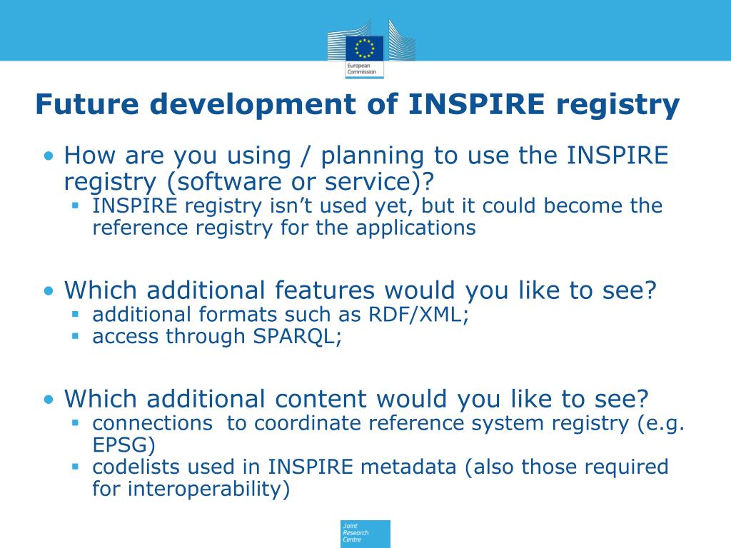 PPT - Workshop on INSPIRE Registry: ItalyDigitale's Plans ...