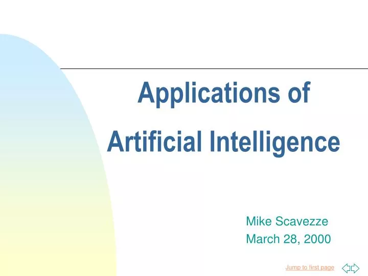 PPT - Applications of Artificial Intelligence PowerPoint Presentation, free download - ID:3931893