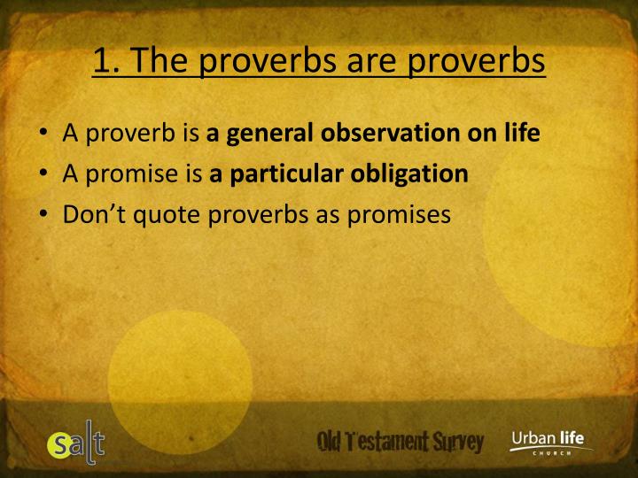 PPT - Proverbs PowerPoint Presentation - ID:3932155