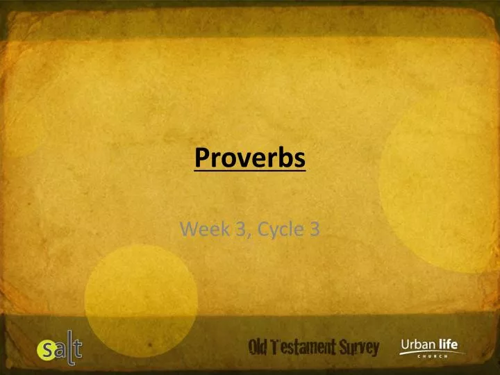 PPT - Proverbs PowerPoint Presentation, free download - ID:3932155