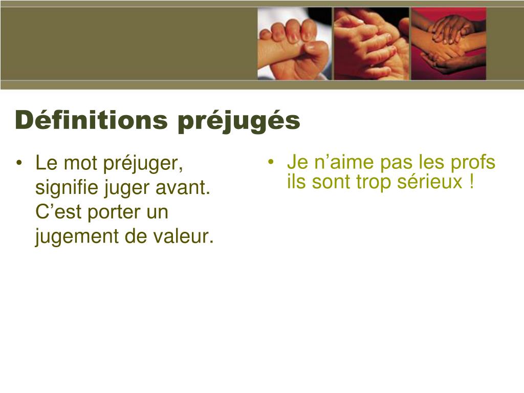 PPT - PREJUGES ET STEREOTYPES PowerPoint Presentation, free download ...