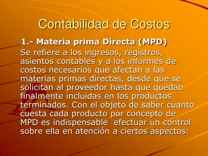 PPT - CONTABILIDAD DE COSTOS PowerPoint Presentation - ID:3932724