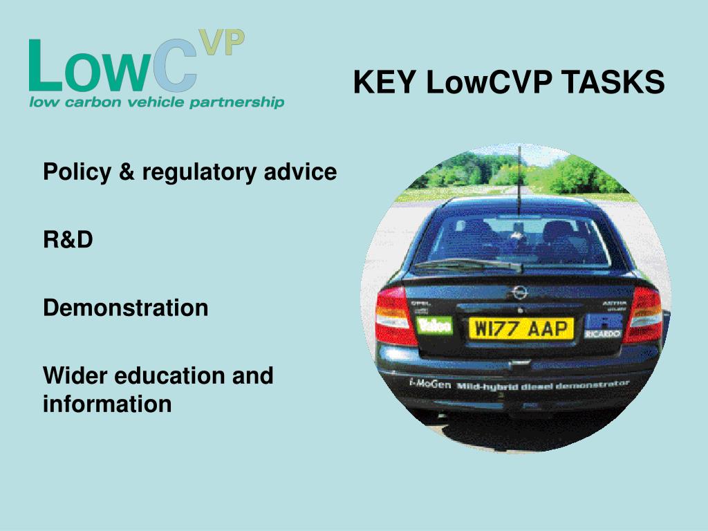PPT - LOW CARBON VEHICLE PARTNERSHIP Promoting the shift to clean low ...