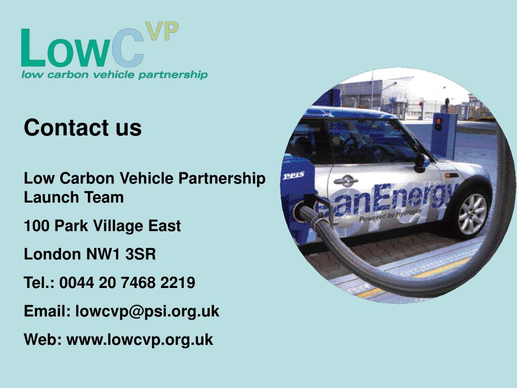 PPT - LOW CARBON VEHICLE PARTNERSHIP Promoting the shift to clean low ...