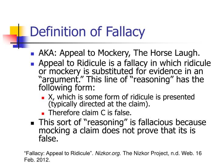 PPT - Appeal to Ridicule PowerPoint Presentation - ID:3933234