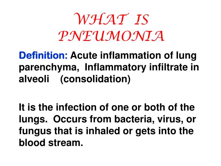 PPT - PNEUMONIA PowerPoint Presentation - ID:3933361