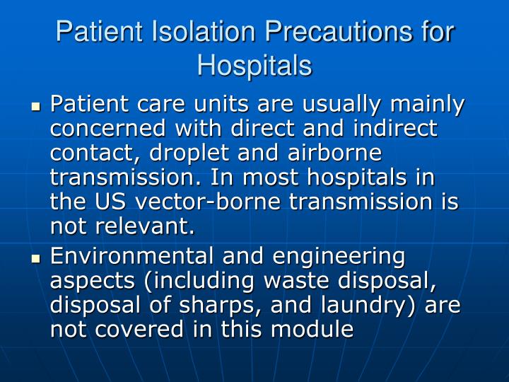 PPT - Infection Control and Isolation Precautions PowerPoint ...