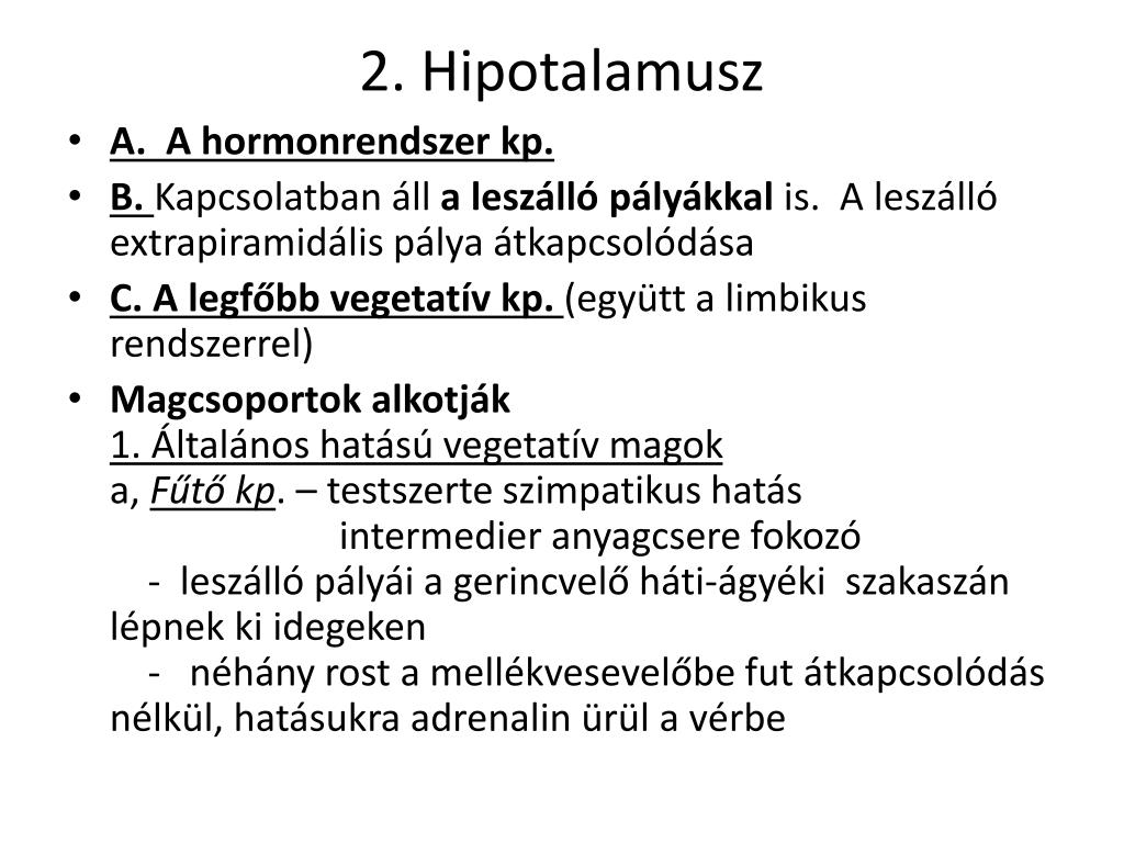 PPT - Az agy felépítése és működése II. PowerPoint Presentation - ID ...