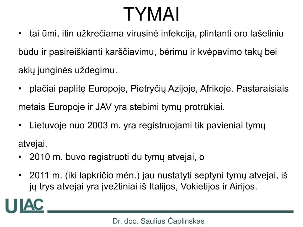PPT - Atkeliavusios ligos: bendra situacija Lietuvoje, prognozės ...