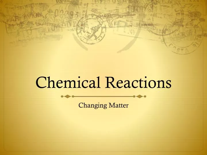PPT - Chemical Reactions PowerPoint Presentation, free download - ID ...
