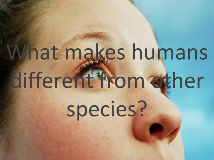 PPT - What makes humans different from other species? PowerPoint ...