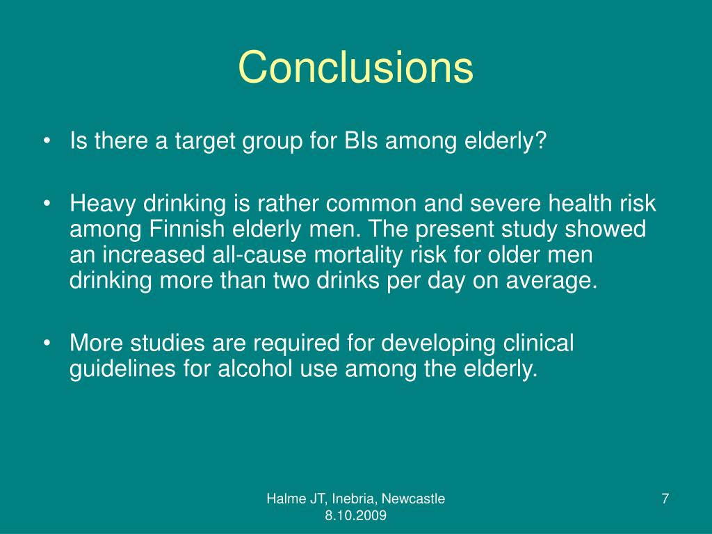 PPT - Alcohol consumption and all-cause mortality among elderly in ...
