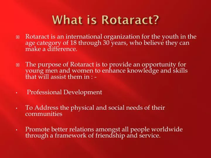 PPT - What is Rotaract? PowerPoint Presentation, free download - ID:3937451