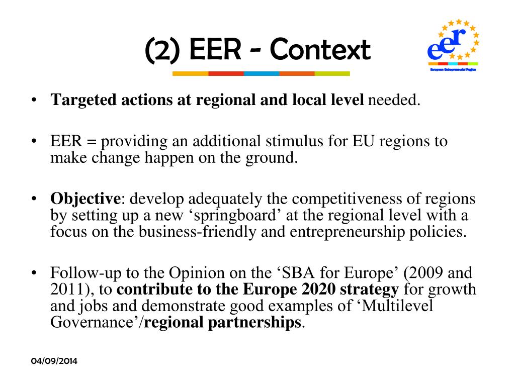 PPT - The Committee of the Regions’ European Entrepreneurial Region ...