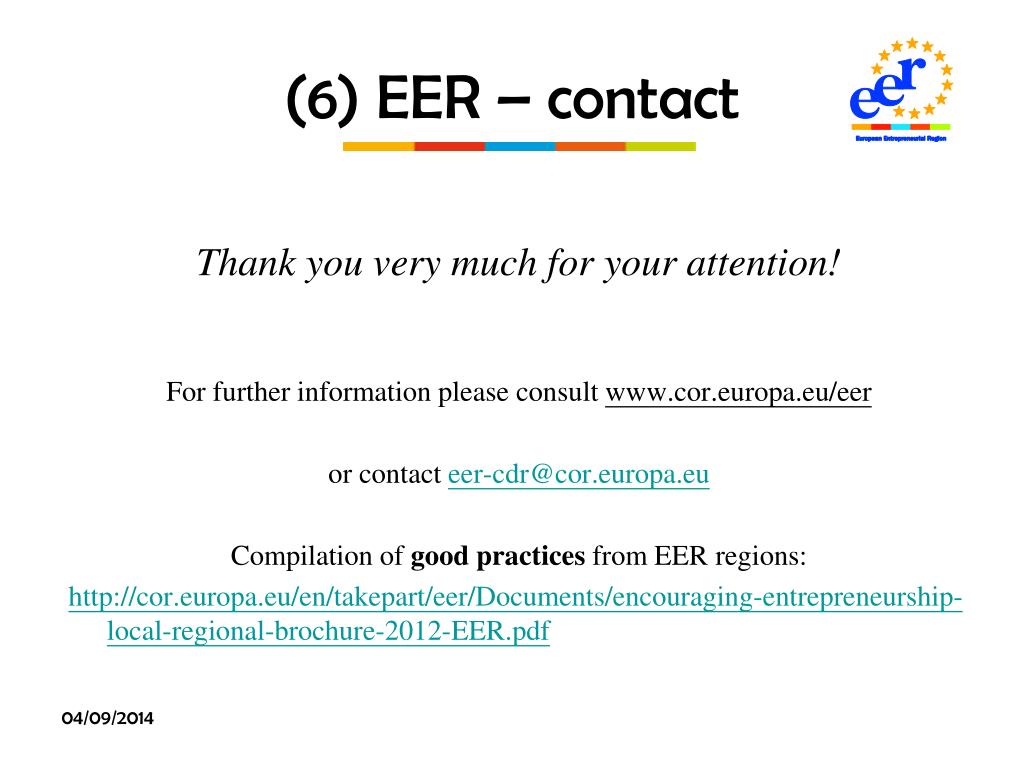 PPT - The Committee of the Regions’ European Entrepreneurial Region ...