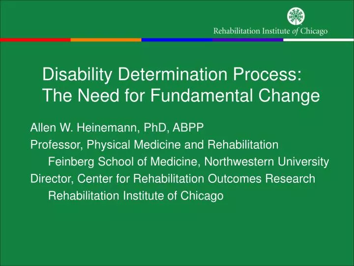 PPT - Disability Determination Process: The Need for Fundamental Change ...