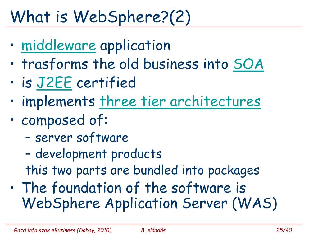 PPT - eBusiness: 8. ICT komponensek az eBusiness-ben PowerPoint ...
