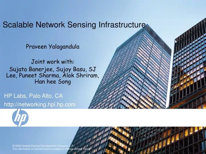 PPT - Scalable Network Sensing Infrastructure PowerPoint Presentation ...