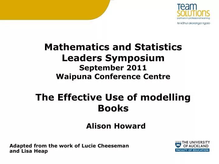 PPT - Adapted from the work of Lucie Cheeseman and Lisa Heap PowerPoint ...