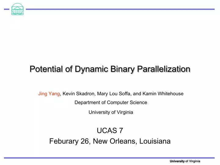Ppt Potential Of Dynamic Binary Parallelization Powerpoint Presentation Id 3938929