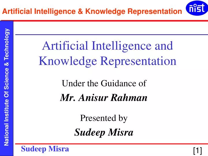 PPT - Artificial Intelligence and Knowledge Representation PowerPoint Presentation - ID:3939365