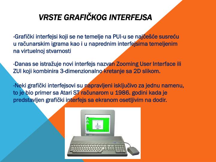 PPT - Osnovni elementi grafickog interfejsa operativnog sistema ...
