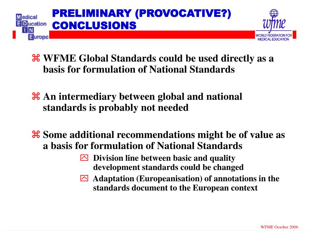 PPT - WFME WORLD FEDERATION FOR MEDICAL EDUCATION PowerPoint ...