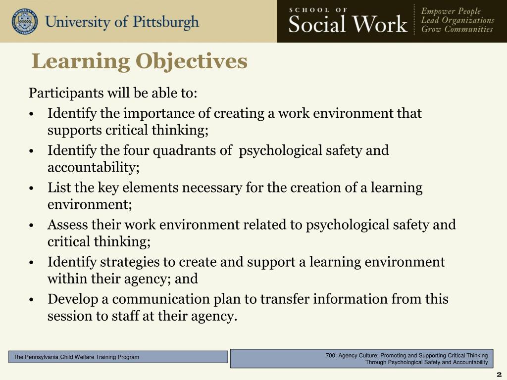 PPT - Fostering Critical Thinking through Psychological Safety and ...