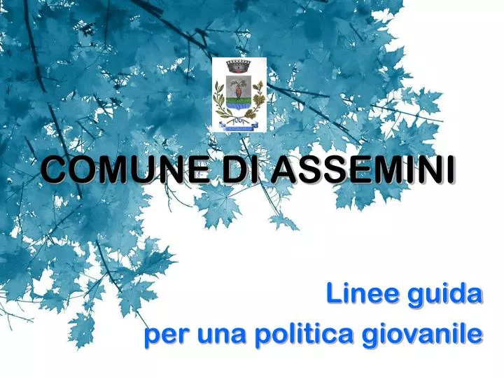 PPT - COMUNE DI ASSEMINI PowerPoint Presentation, free download - ID ...
