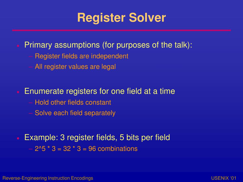 PPT - Reverse-Engineering Instruction Encodings PowerPoint Presentation ...