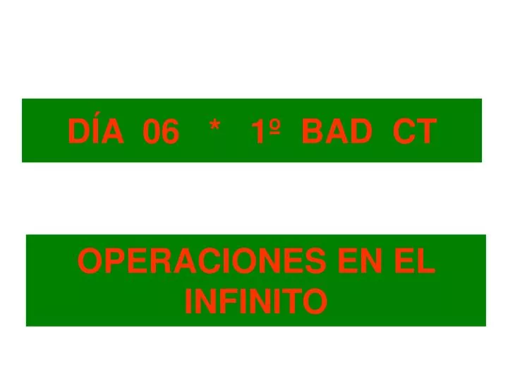 PPT - OPERACIONES EN EL INFINITO PowerPoint Presentation, free download ...