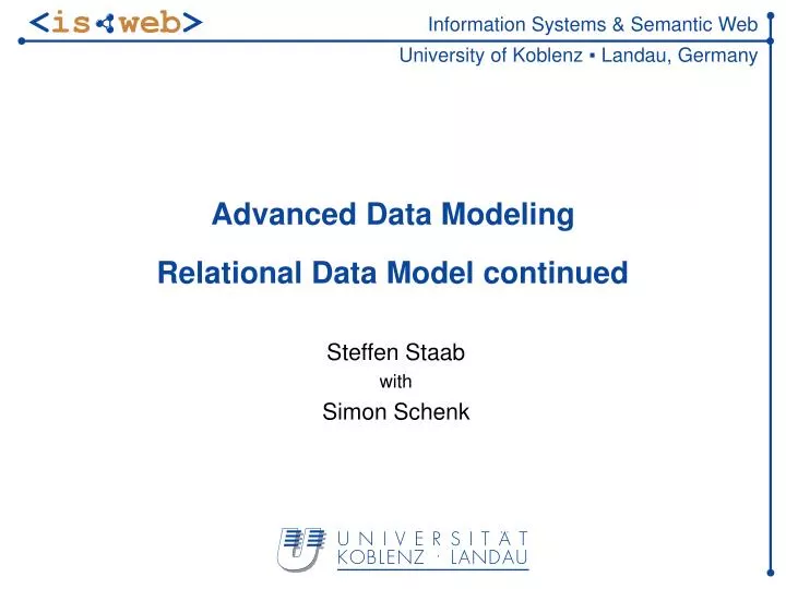 PPT - Advanced Data Modeling Relational Data Model continued PowerPoint Presentation - ID:3943503