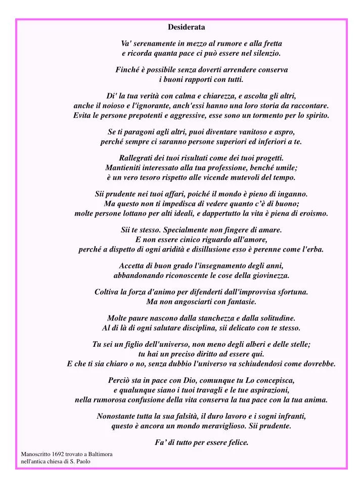 PPT - Desiderata PowerPoint Presentation, free download - ID:3943539