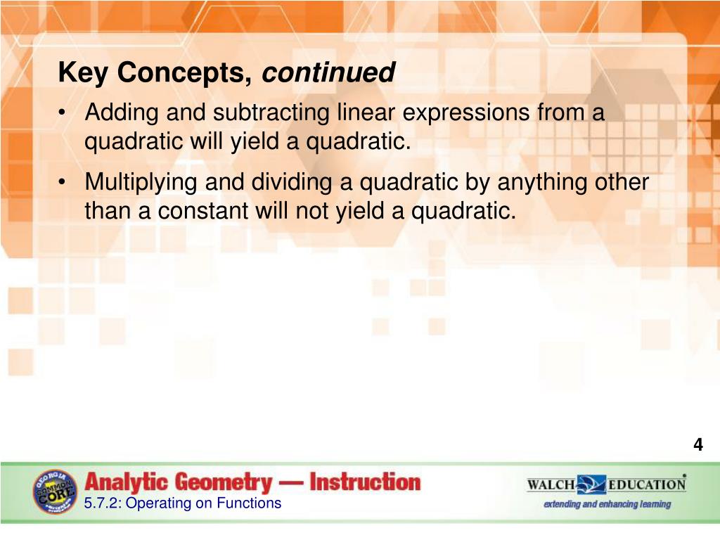 PPT - Operations on Quadratic Functions: Adding, Subtracting ...
