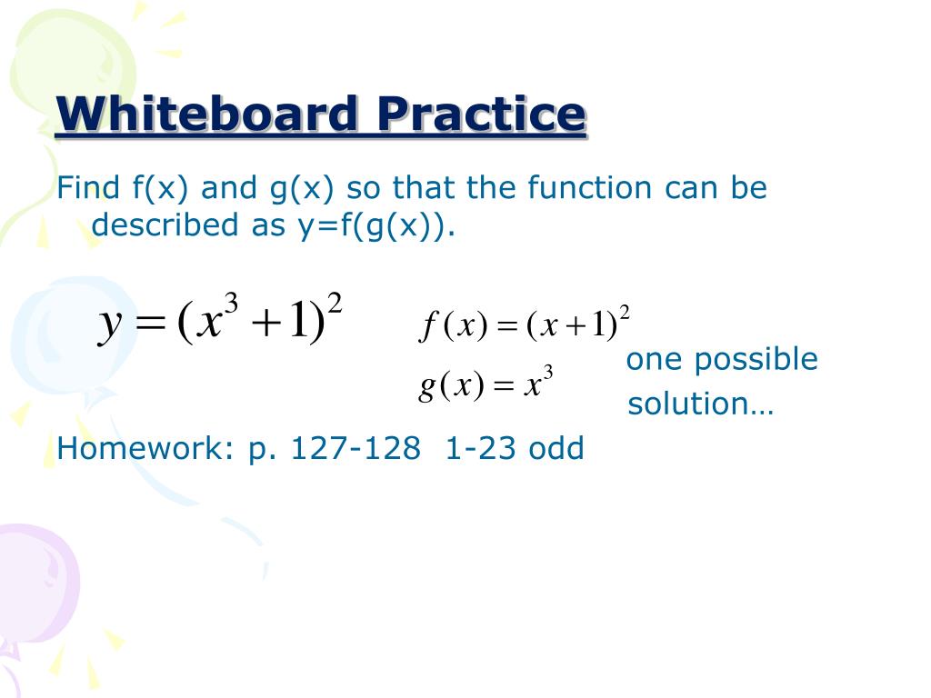 Ppt Combining Functions Algebraically Composite Functions And Decomposing Functions 3637