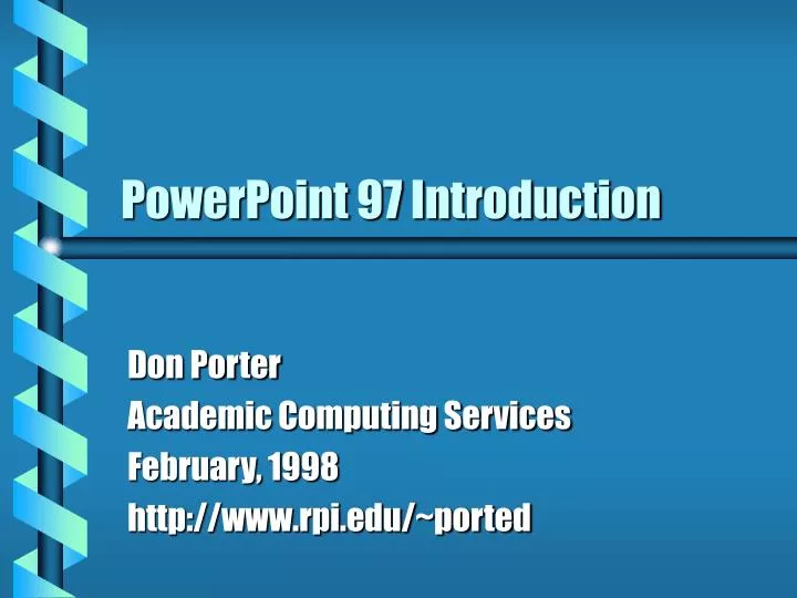 PPT - PowerPoint 97 Introduction PowerPoint Presentation, free download ...