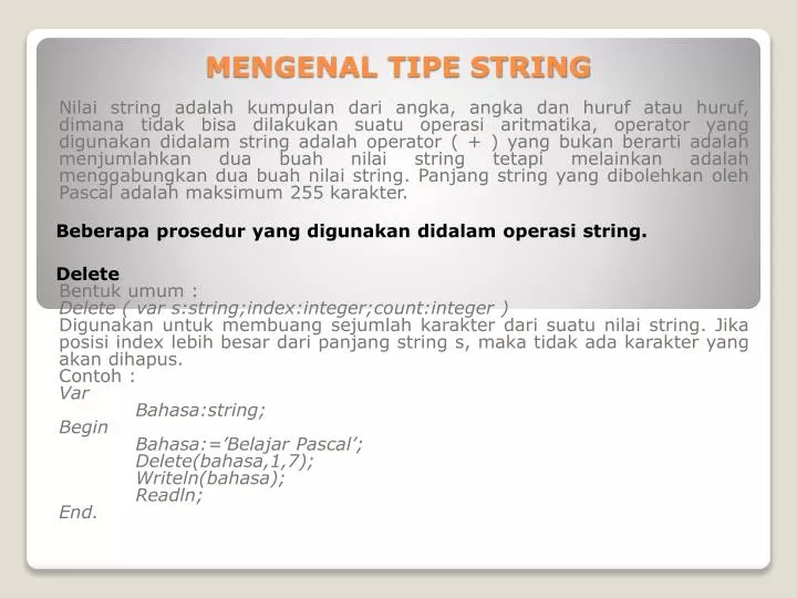 PPT - MENGENAL TIPE STRING PowerPoint Presentation, free download - ID ... PPT - MENGENAL TIPE STRING PowerPoint Presentation, free download - ID ...