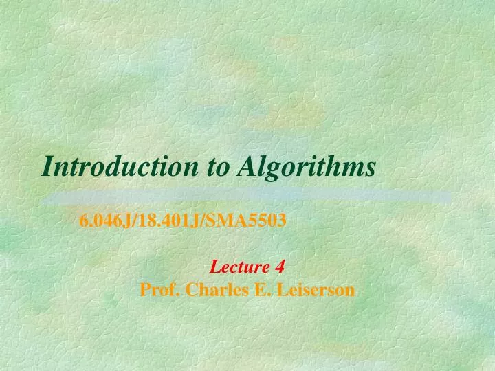PPT - Introduction to Algorithms PowerPoint Presentation, free download - ID:3944593