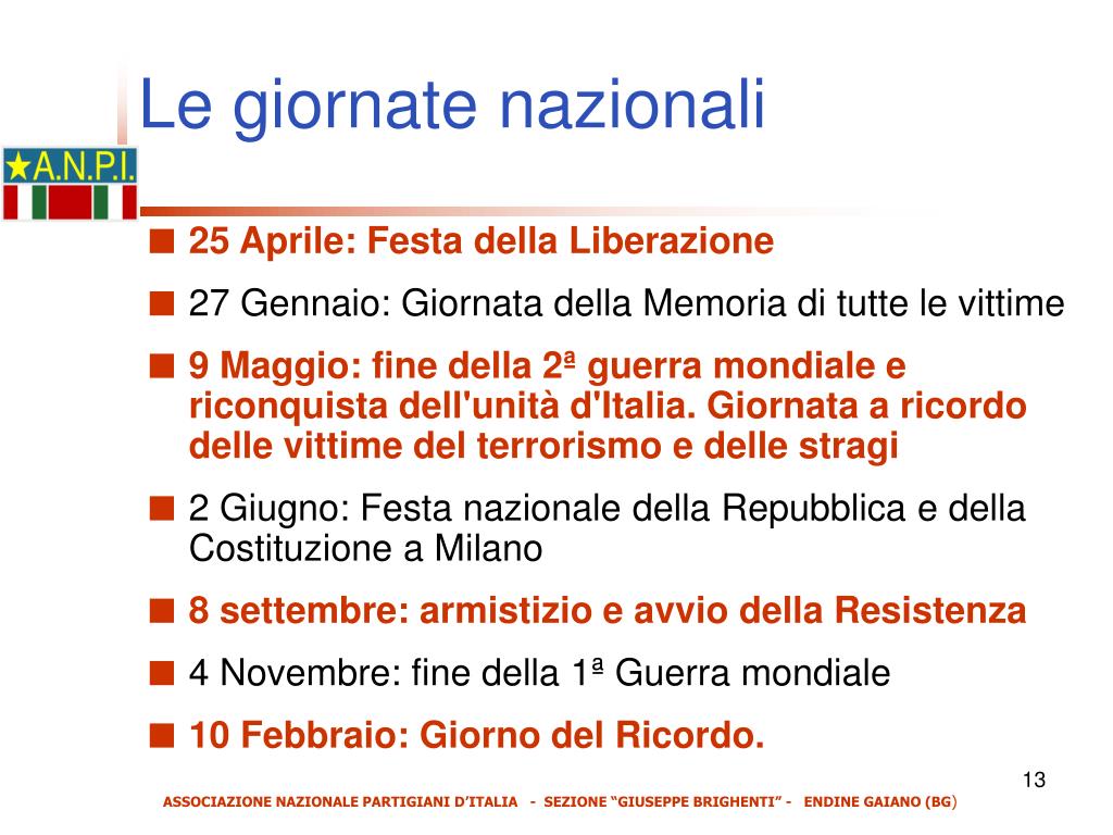 PPT - CONGRESSO DELLA SEZIONE “GIUSEPPE BRIGHENTI” ENDINE GAIANO (BG ...