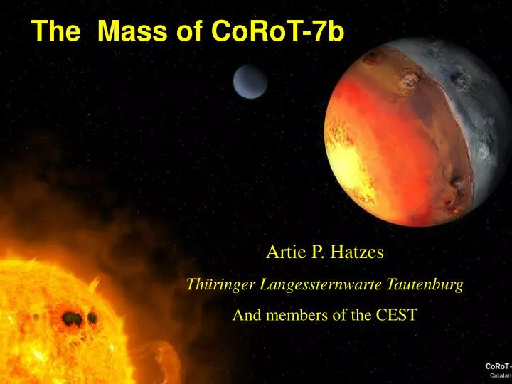 PPT - The Mass of CoRoT-7b PowerPoint Presentation, free download - ID ...