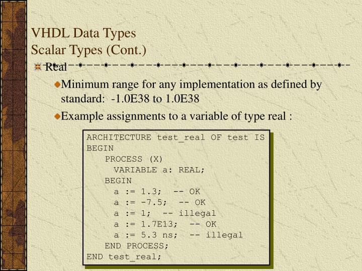 PPT - VHDL Data Types PowerPoint Presentation - ID:3945652