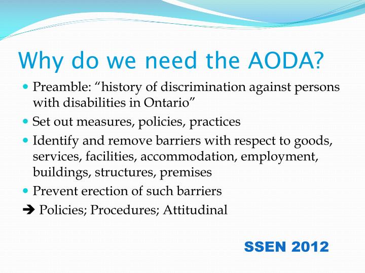 PPT - AODA Accessibility for Ontarians with Disabilities Act PowerPoint ...
