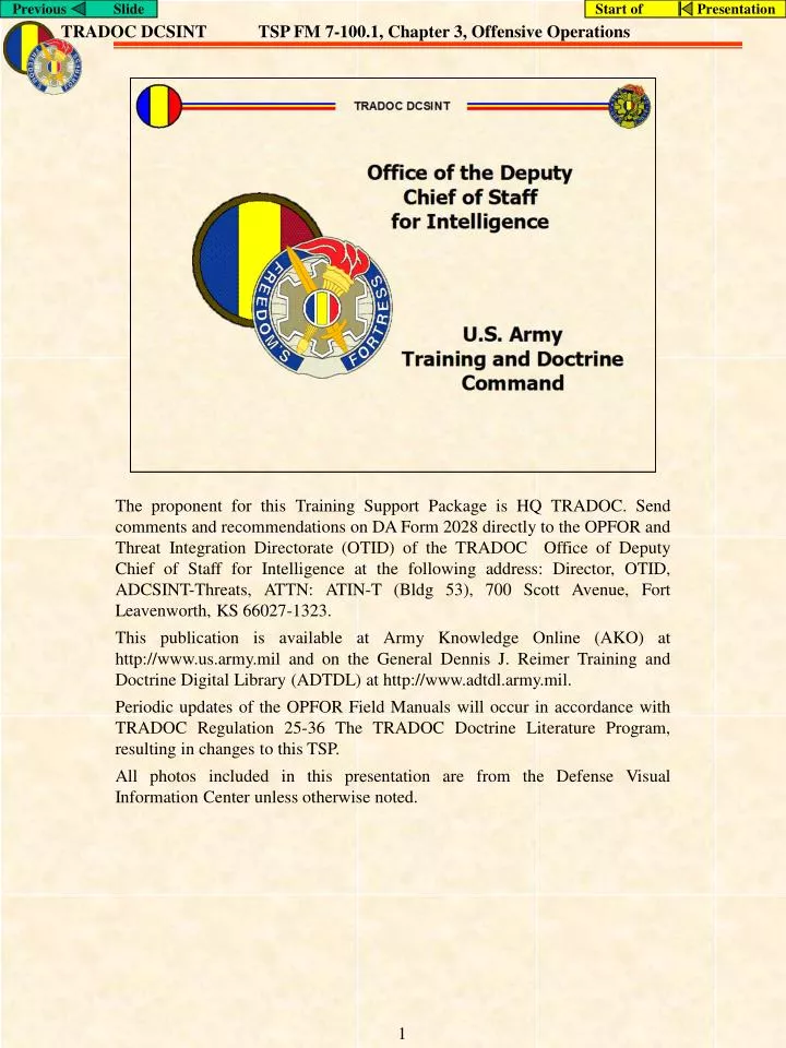 PPT - TRADOC DCSINT PowerPoint Presentation, free download - ID:3946240
